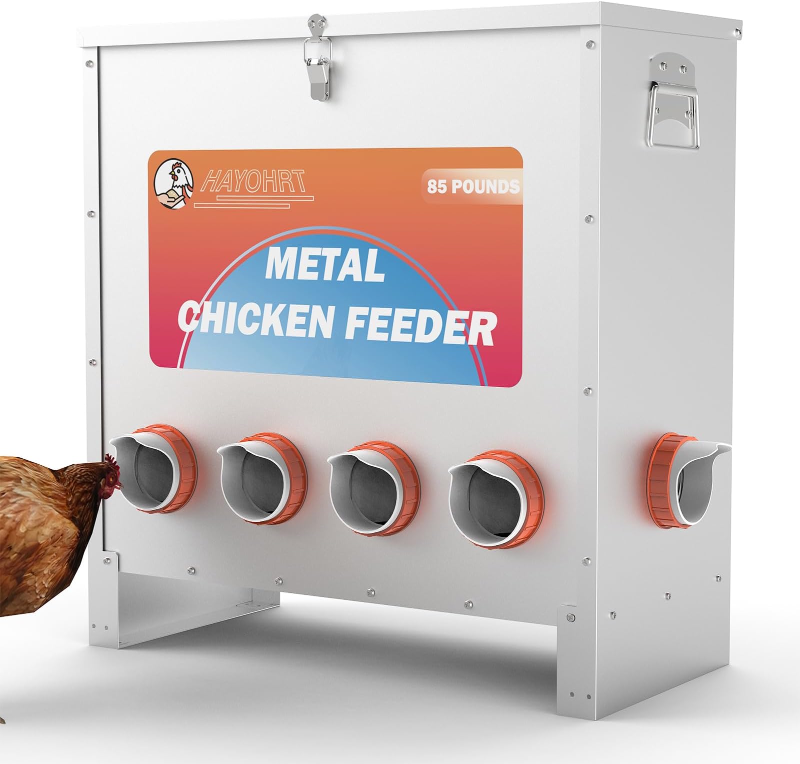 Amazon.com : CoopWorx Poultry Feeder - 80 lb Capacity - Adjustable ...