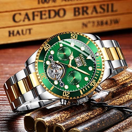 Reloj mecánico automático Tourbillon de acero inoxidable analógico ...