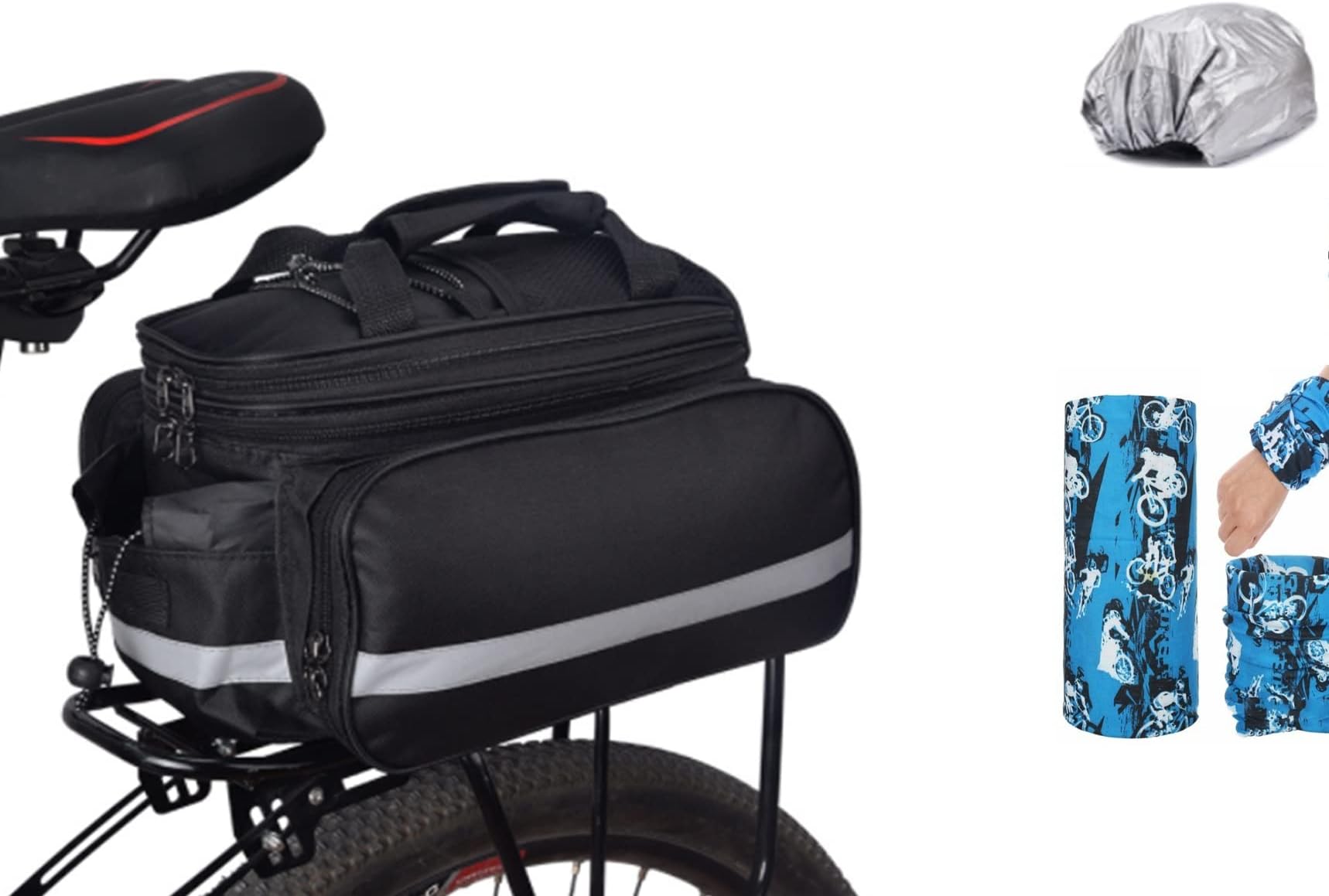 Bike Bag Back Rack Bag Waterproof Bicycle Panniers Carrier Cooler Big ...
