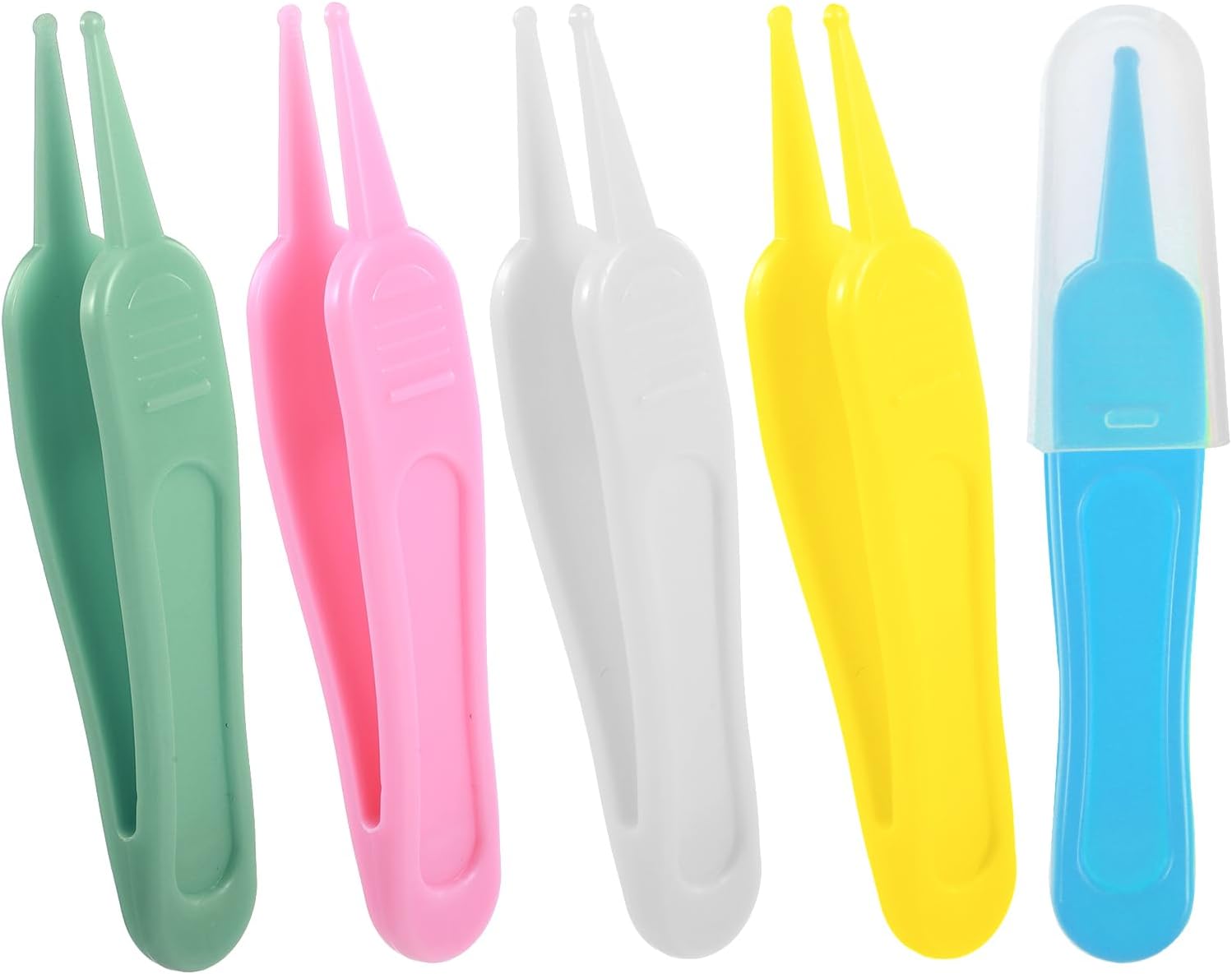 Amazon.com: 5 Pcs Nose Cleaning Tweezers, 5 Colors Baby Nose Picker ...