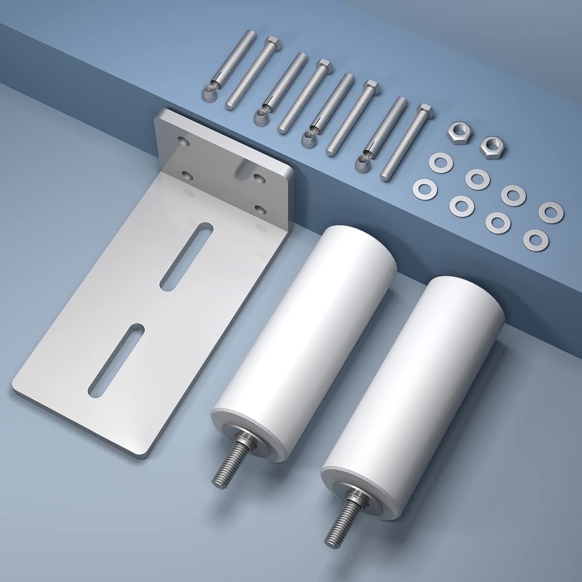 Snapklik.com : JUGREAT 2 Pack Stainless Steel Slide Gate Roller Guide 6 ...
