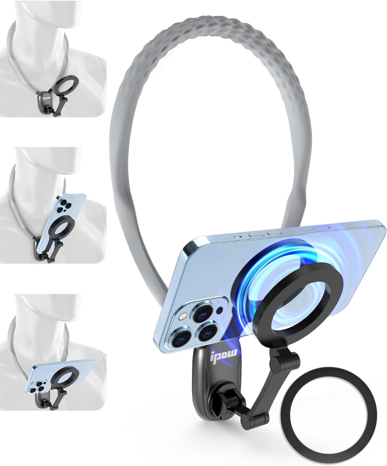 Amazon.com: Hands-Free Neck Phone Holder, Magnetic Neck Mount for ...
