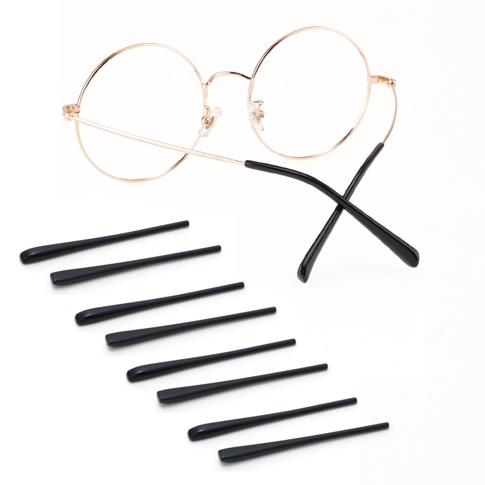 UPIONIC Glasses Replacement Temple Tips, Anti-Slip Acetate Tube Sleeve ...