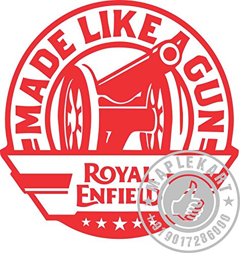 REFLECTION CUSTOMIZED Compatible for Royal Enfield MADE LIKE GUN RED ...