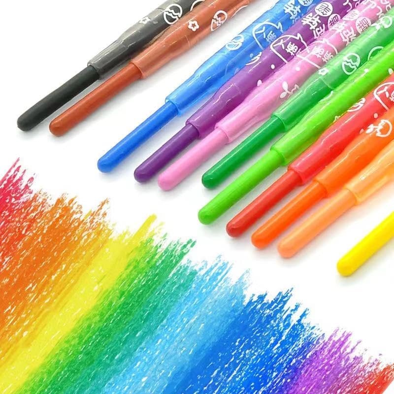 FunBlast Coloring Kit Twistable 24 Shades Rolling Crayons Pen With ...