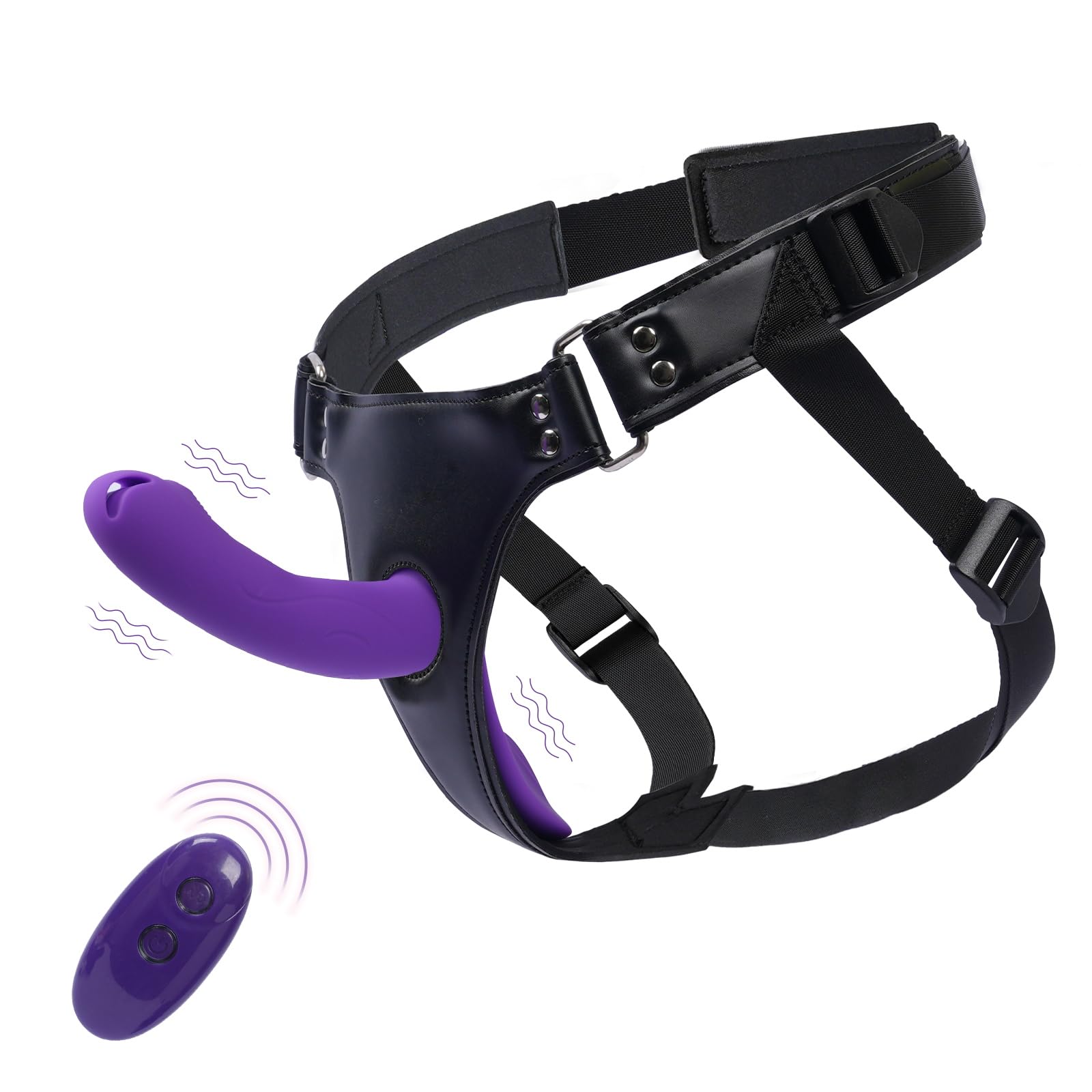 Amazon.com: 5 Inch Vibrating Strap On Dildo Harness Set for Women and ...
