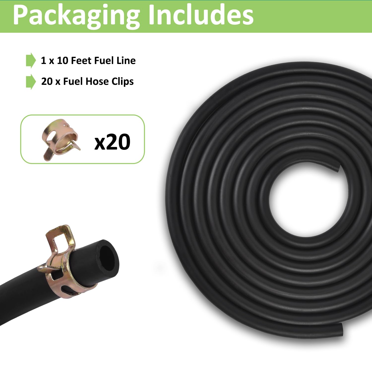 Snapklik.com : 1/4 Inch ID Fuel Line Hose - 10 Feet Fuel Line For ...