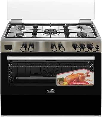Simfer Gas Cooker Freestanding Stainless steel - 90 cm 5 burner Stove ...