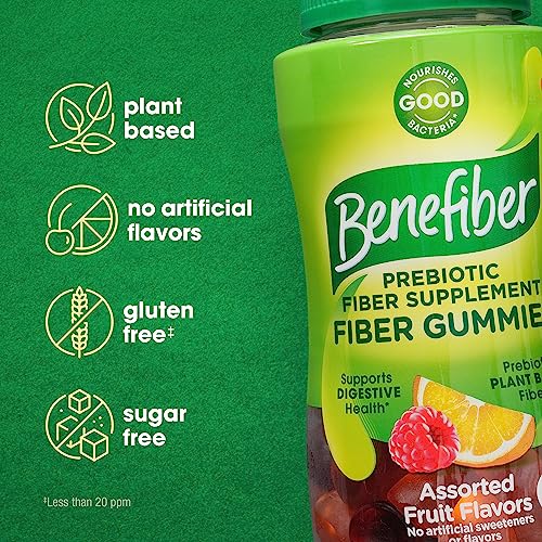 Benefiber Prebiotic Fiber Supplement Gummies for Digestive Health ...