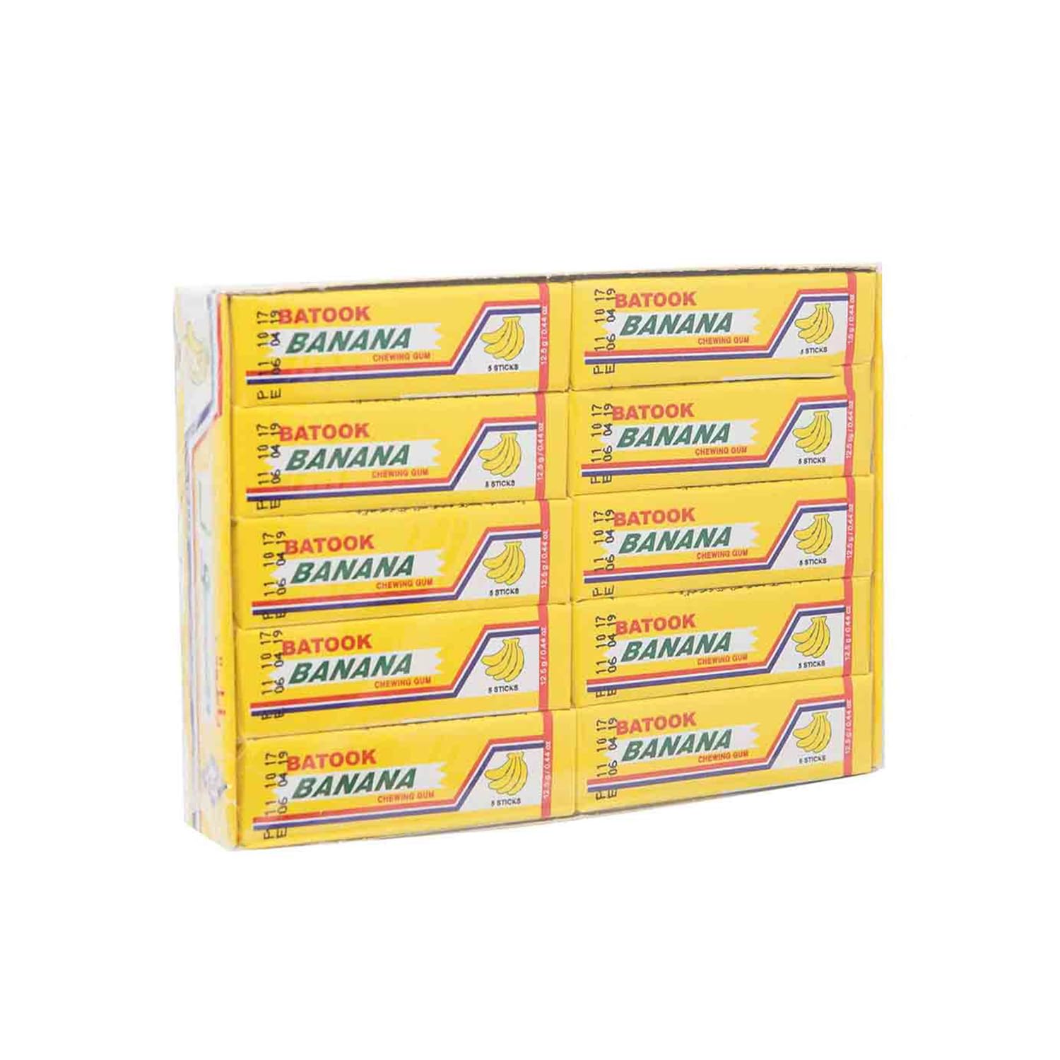 Batook 5 Sticks Banana Chewing Gum, 20 X 12.5g - Pack of 1 Chewing ...
