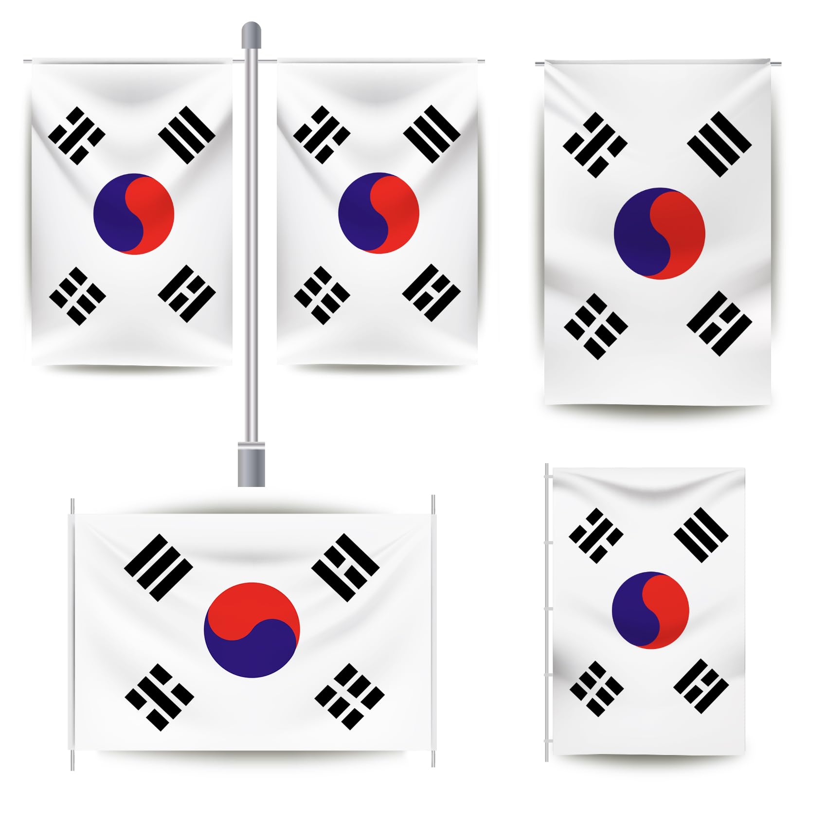 Snapklik.com : YongFoto South Korean Flag 1x1.5ft S Korea National ...
