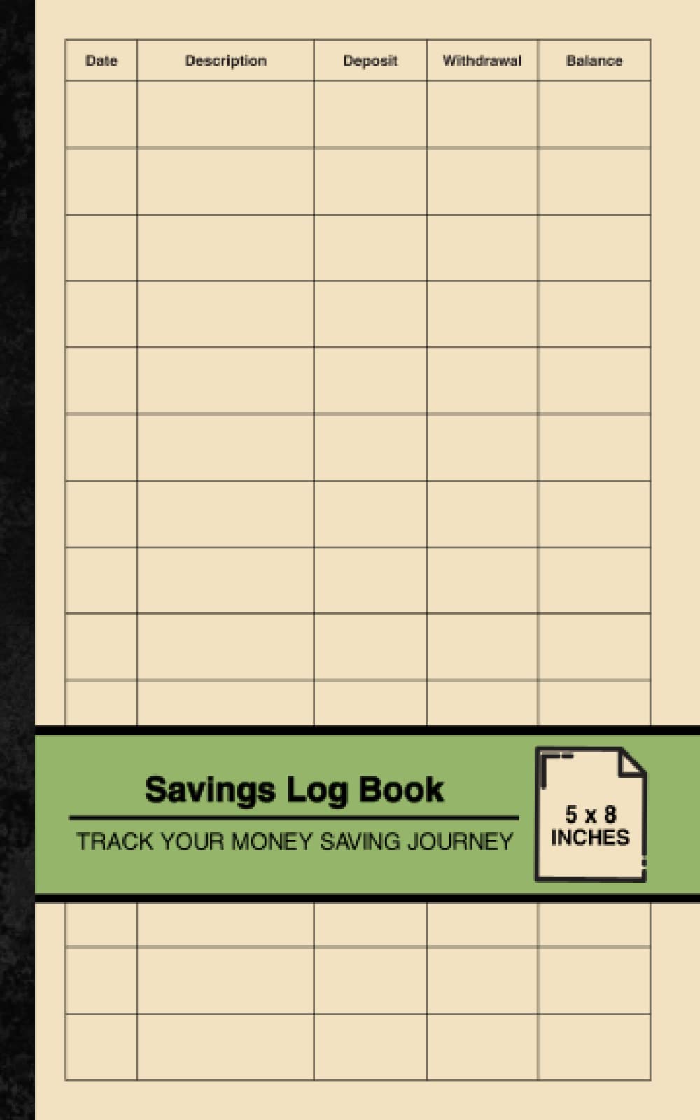 Savings Log Book: Simple Ledger For Your Savings Account | Track Your ...