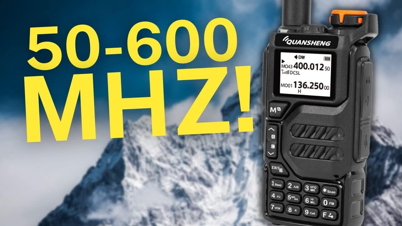 QUANSHENG UV-K5 RTX PORTÁTIL VHF UHF/RX 50-600 MHZ AIRBAND I.L ...