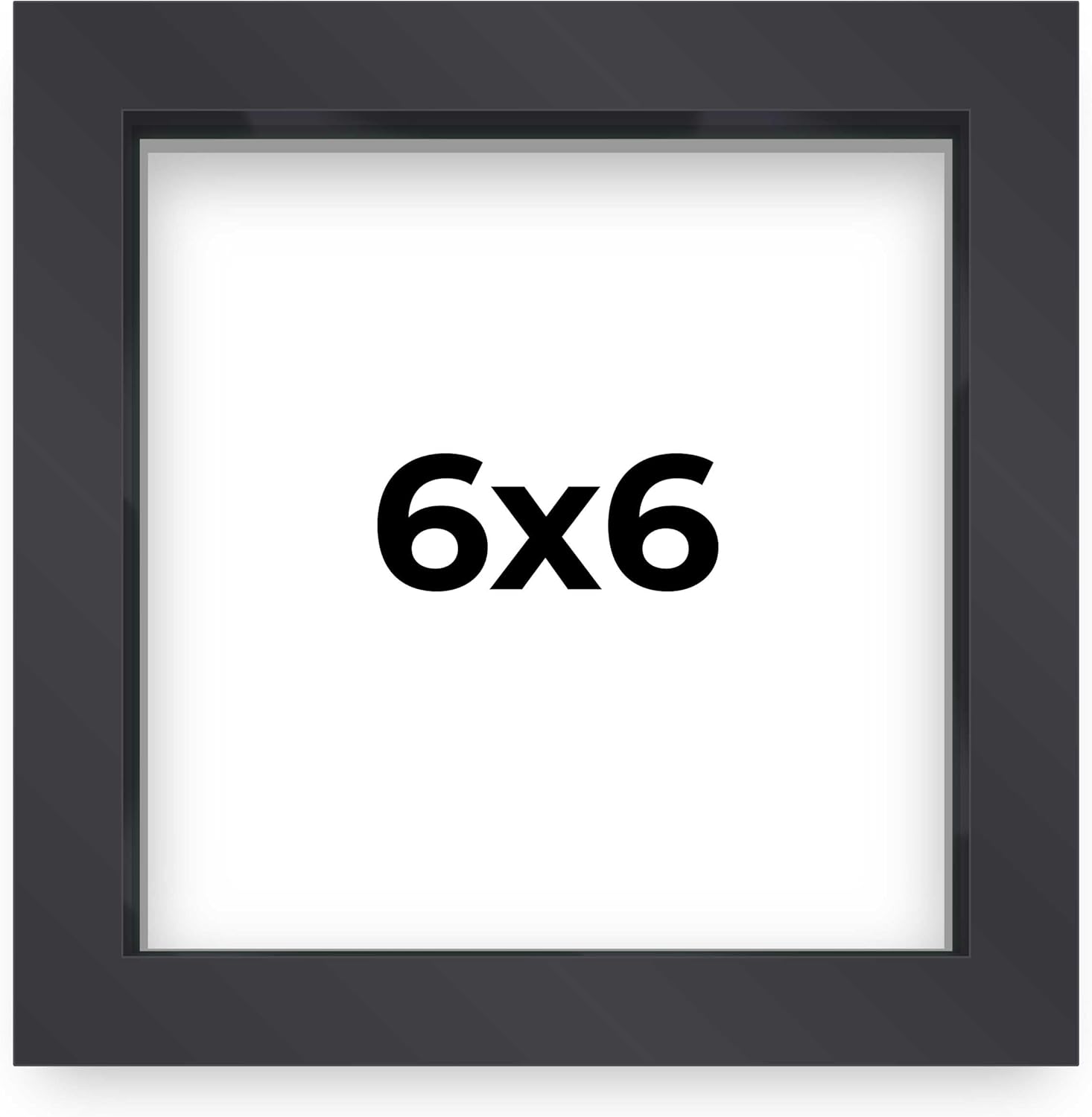 Amazon.com - 6x6 Shadow Box Frame Contemporary Black Finish | 3/4 ...