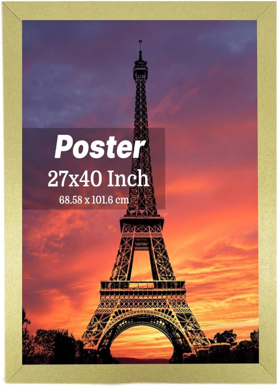 A2Z Home Solutions® Extra Large Poster Frame Gold 27 x 40 Inch Frame 68 ...