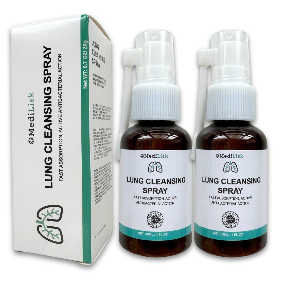 Amazon.com: MediLisk Lung Cleansing Spray – Respiratory Support, Mucus ...