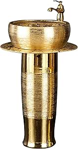 Luxurious Pedestal Sink Farmhouse Style Art Basin, Modern Ceramic ...