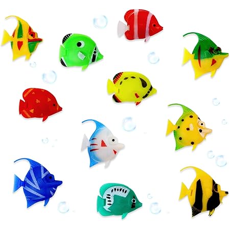 Amazon.com : 10 Pieces Artificial Fishes Floating Decorations for Fish ...