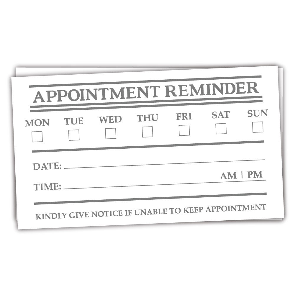 Printable Appointment Reminder Template Free Printable Appointment