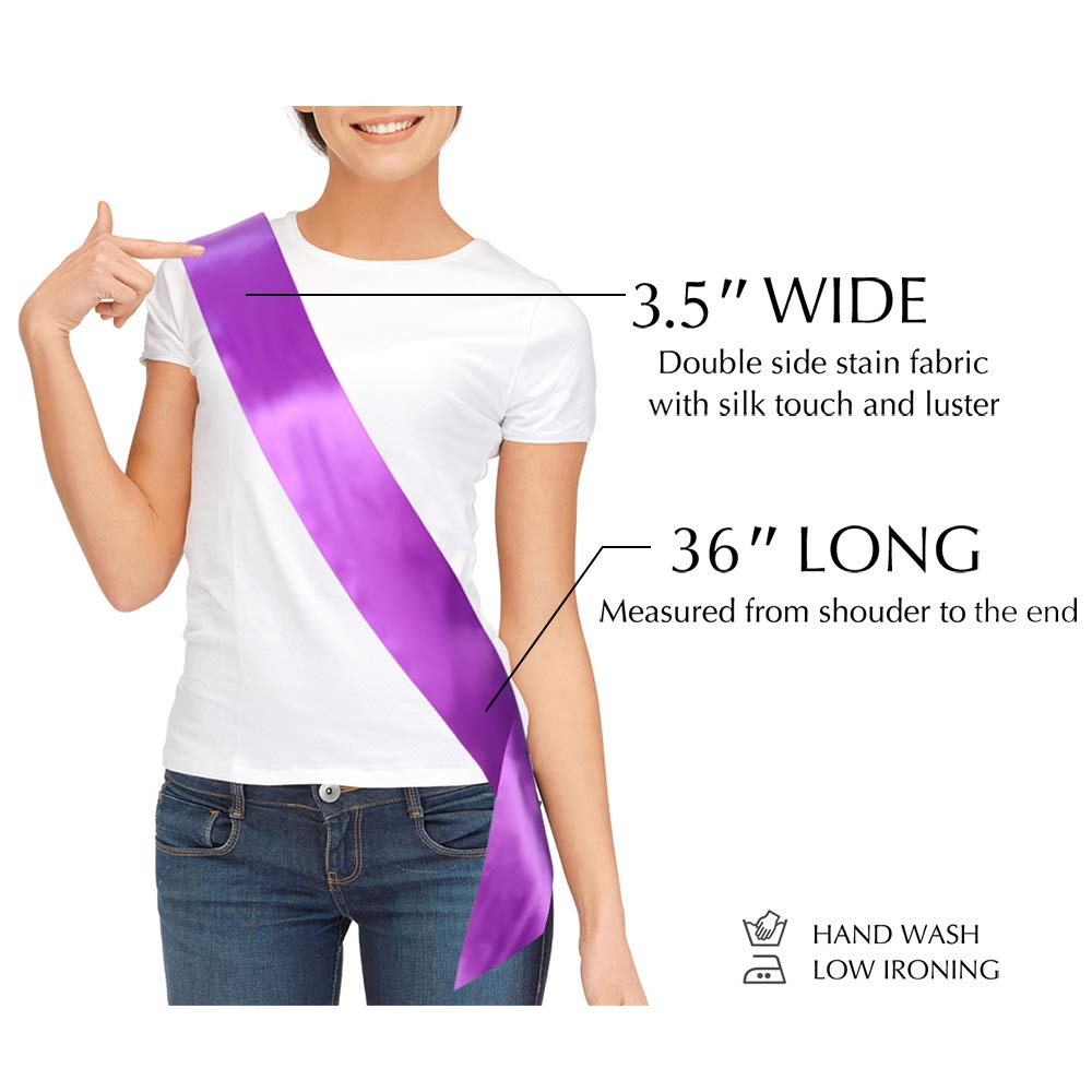 Snapklik.com : Blank Satin Sash, Plain Sash, Party Decorations, Make ...