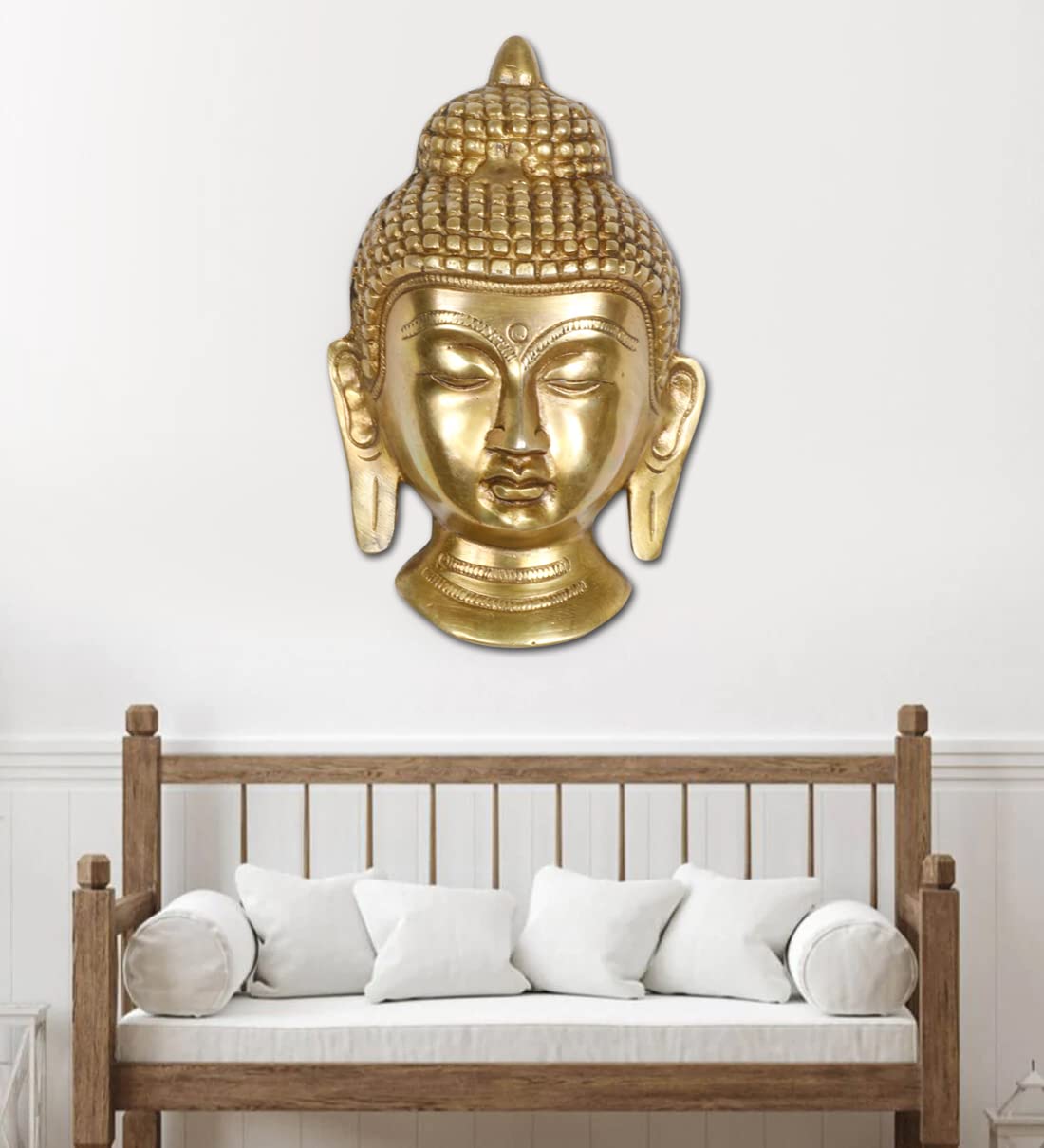 Buy ARTVARKO Brass Buddha Wall Hanging, Decorative Showpiece for Home ...