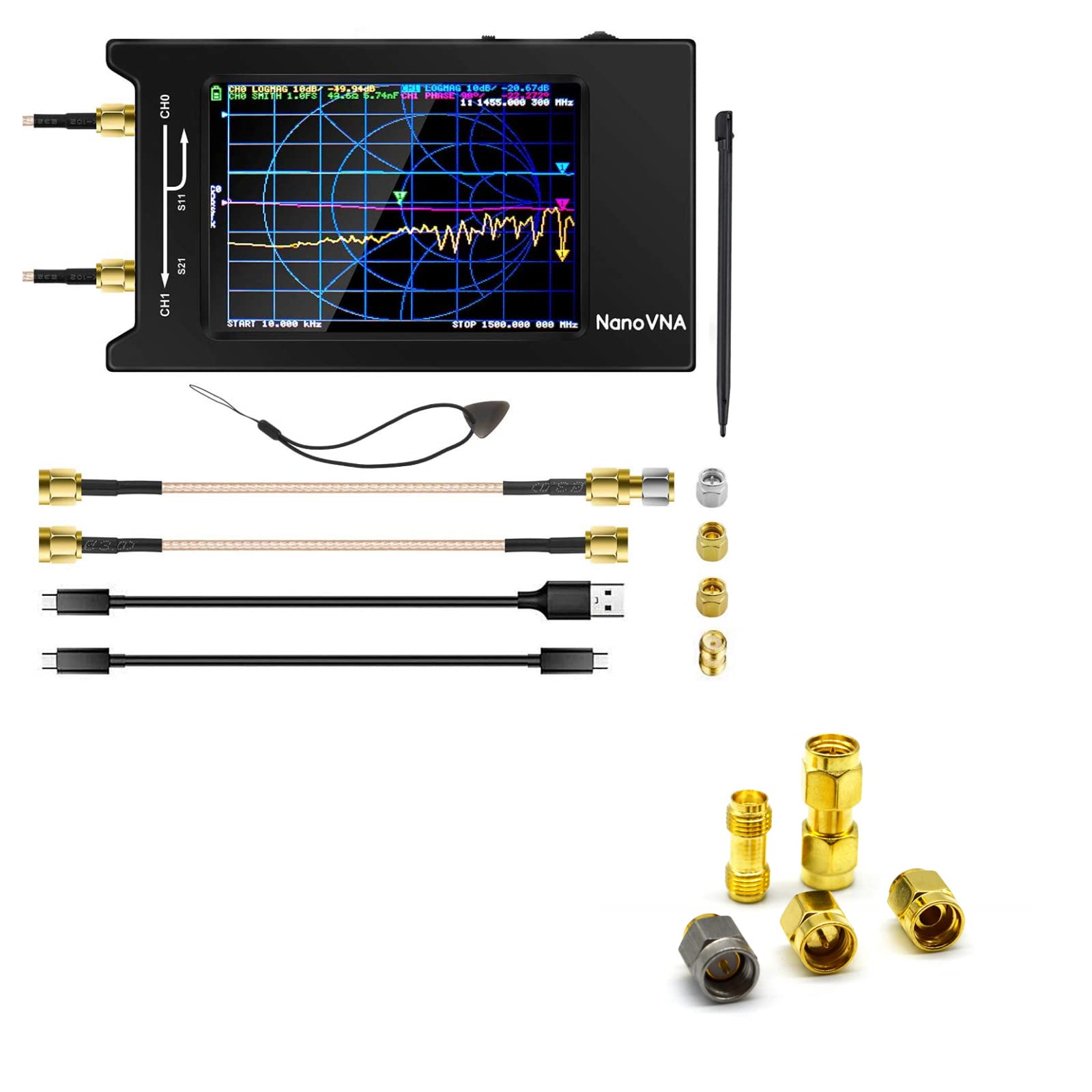 Buy AURSINCNanoVNA-H4 Vector Network Analyzer V4.3 10KHz-1.5GHz 4 ...
