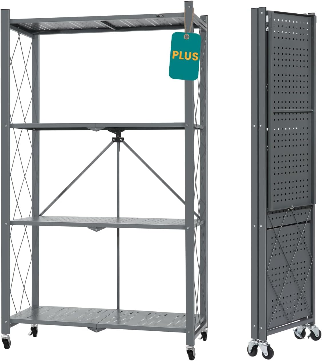 Amazon.com: 5 Tier Foldable Storage Shelves, Expandable Folding ...