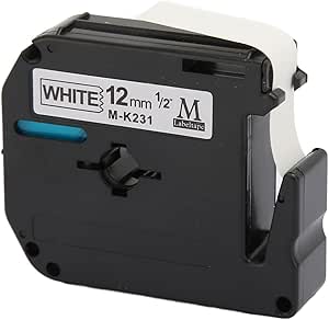 Amazon.co.jp: Label Tape Replacement Black PET on White 23 Feet Long ...