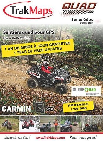TrakMaps ATV Quebec Map for Garmin Including routable Official FQCQ ...