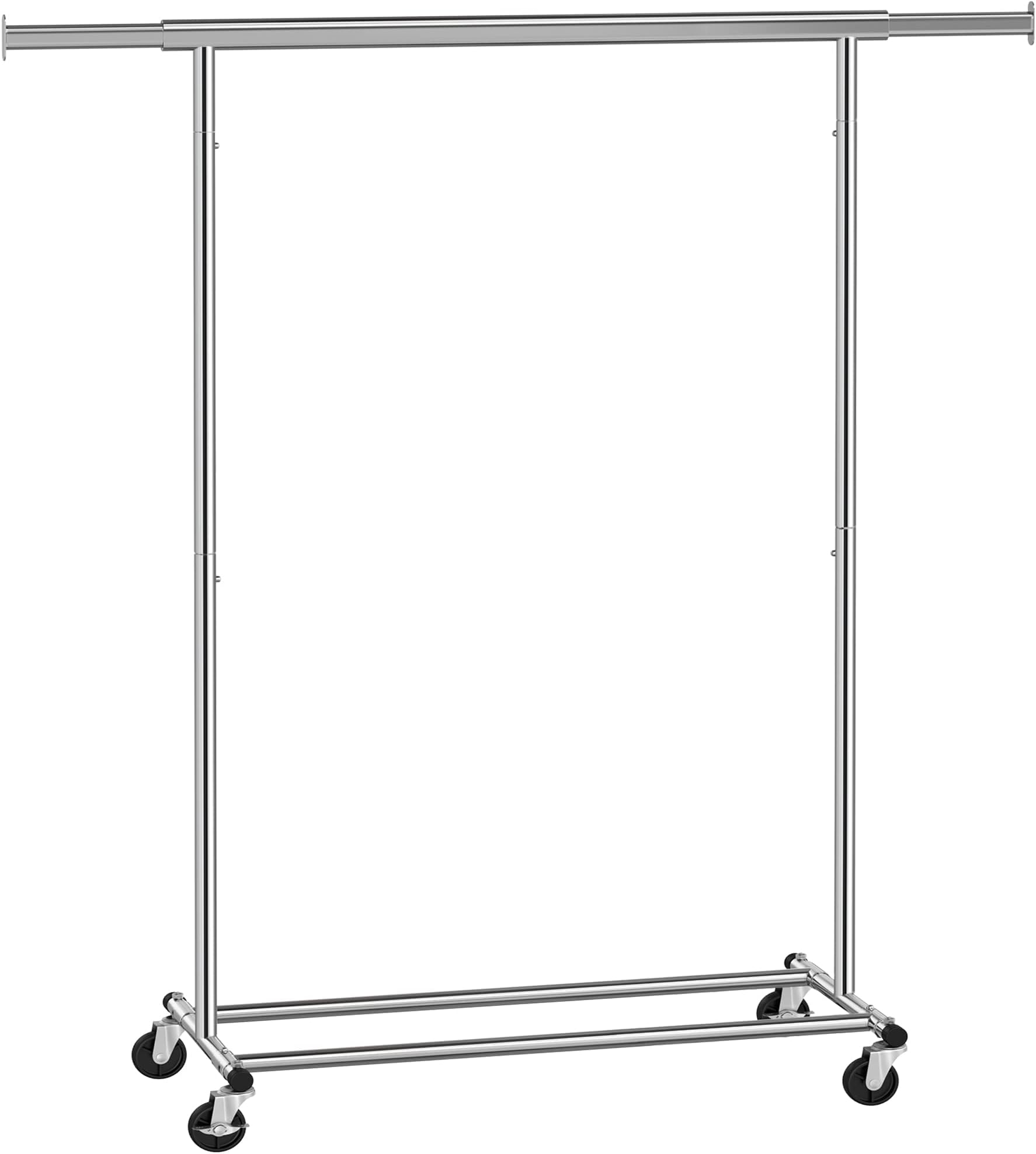 SONGMICS Clothes Rack on Wheels, Heavy Duty Clothes Rail, with ...