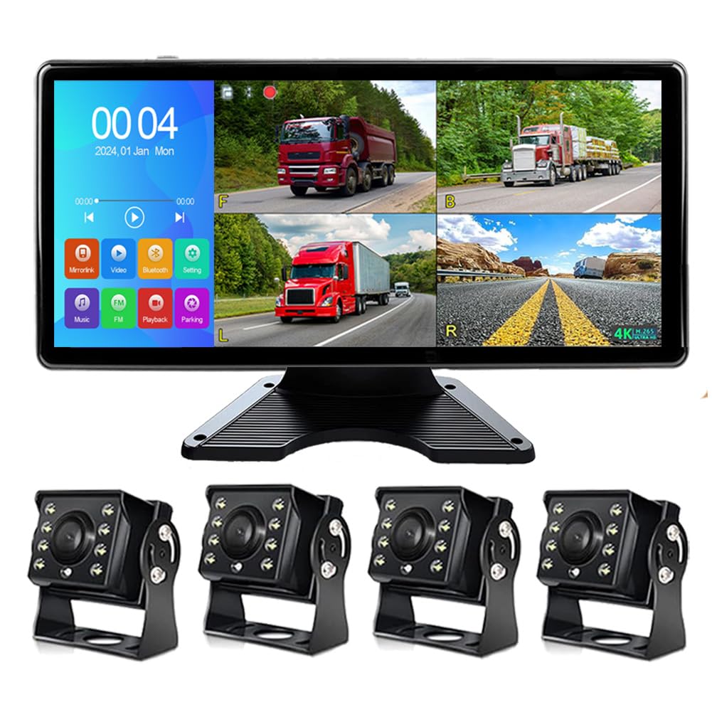 Amazon.com: 4K RV Backup Camera 10.36" Touch Screen Monitor for Truck ...