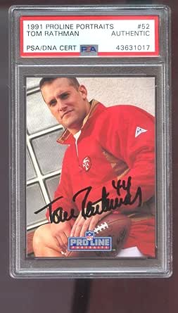 Amazon.com: 1991 Proline Portraits #52 Tom Rathman AUTO SIGNED ...
