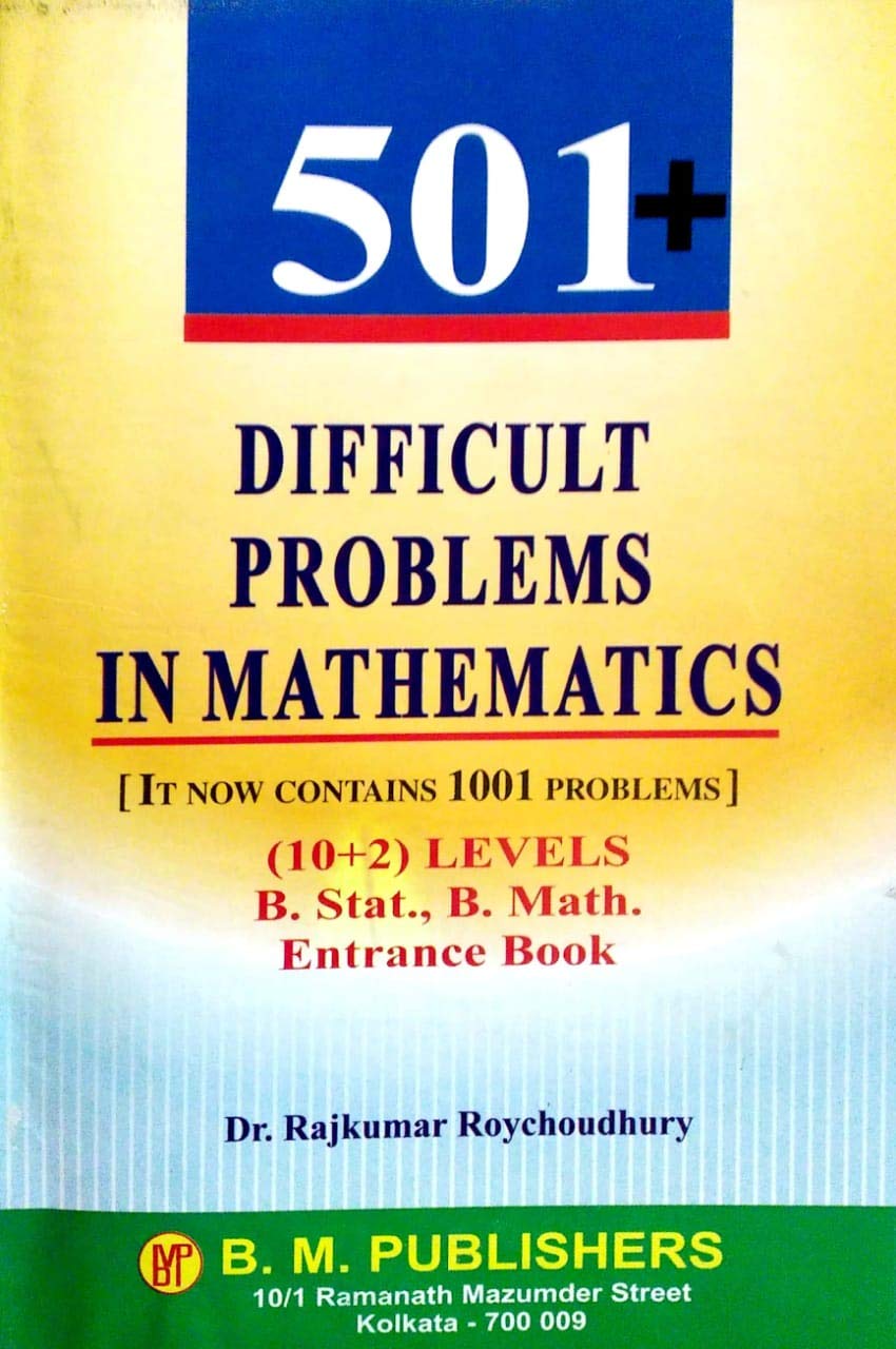 501+ Difficult Problems in Mathematics (10+2 Level) in English : Dr ...