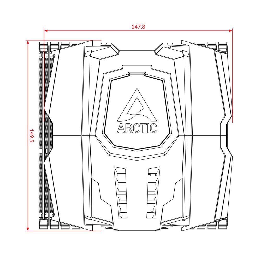 Buy ARCTIC Freezer 50 TR - Dual Tower CPU Cooler for AMD Ryzen ...