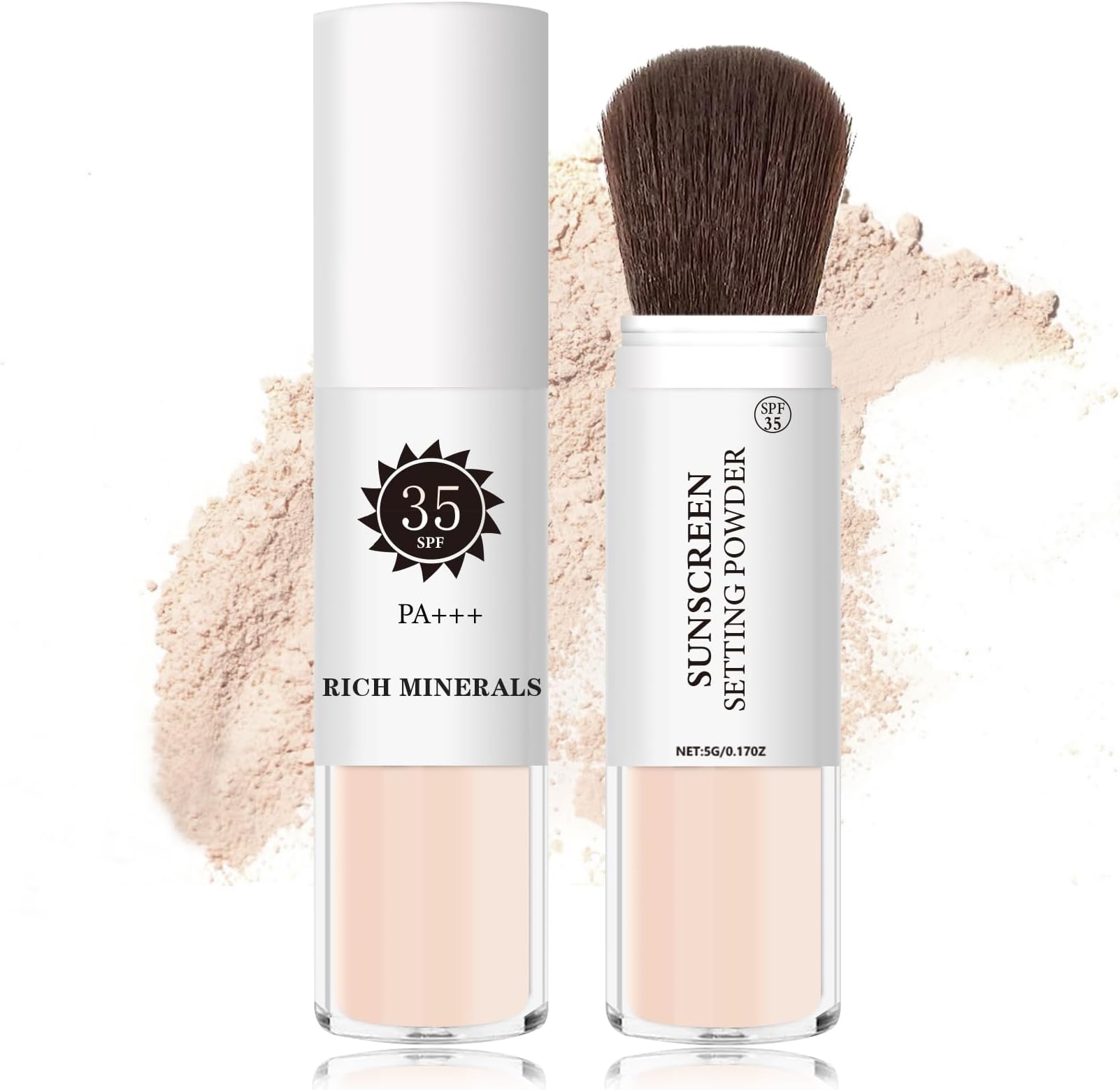 Amazon.com : Setting Powder Sunscreen Powder Mineral Powder SPF 35 ...