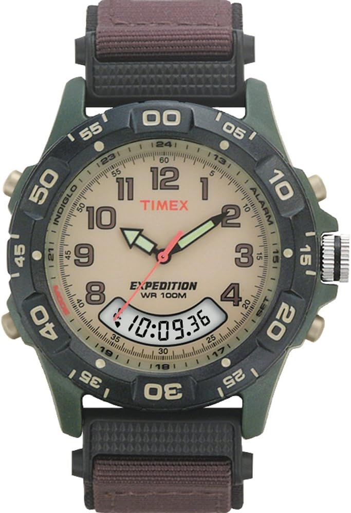 Timex Expedition Camper Men's 39 mm Watch, Brown/Green/Tan, One Size ...