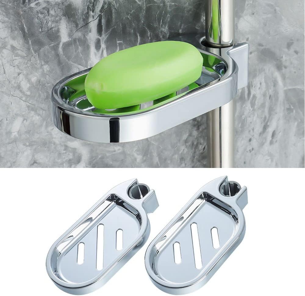 Amazon.com: Adjustable No Drill Shower Soap Holder Organiser - Clip On ...