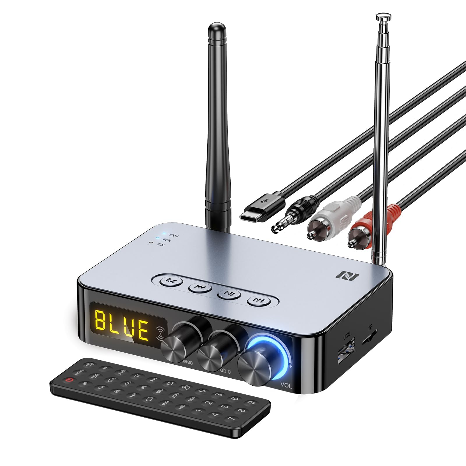GILLAS 4 en 1 Receptor Transmisor Bluetooth 5.1, Audio Bluetooth ...