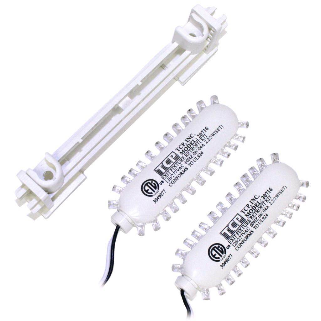 TCP 20729-120/277 volt Red Exit Light LED (20716 RED LED RETROFIT KIT ...