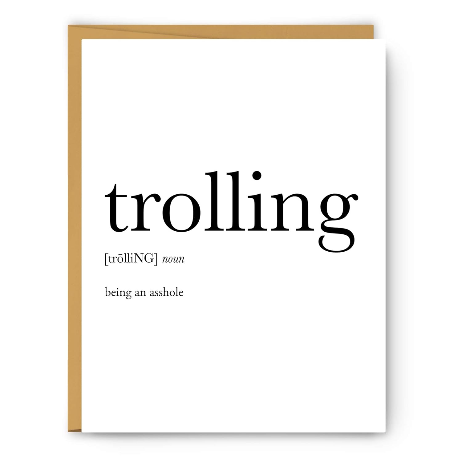 Amazon.com: TROLLING definition - Unframed art print poster or greeting ...