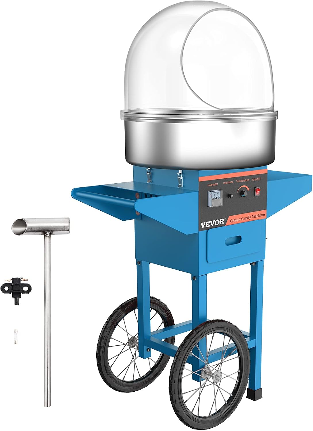 Amazon.com: VBENLEM Electric Commercial Cotton Candy Machine Cart with ...
