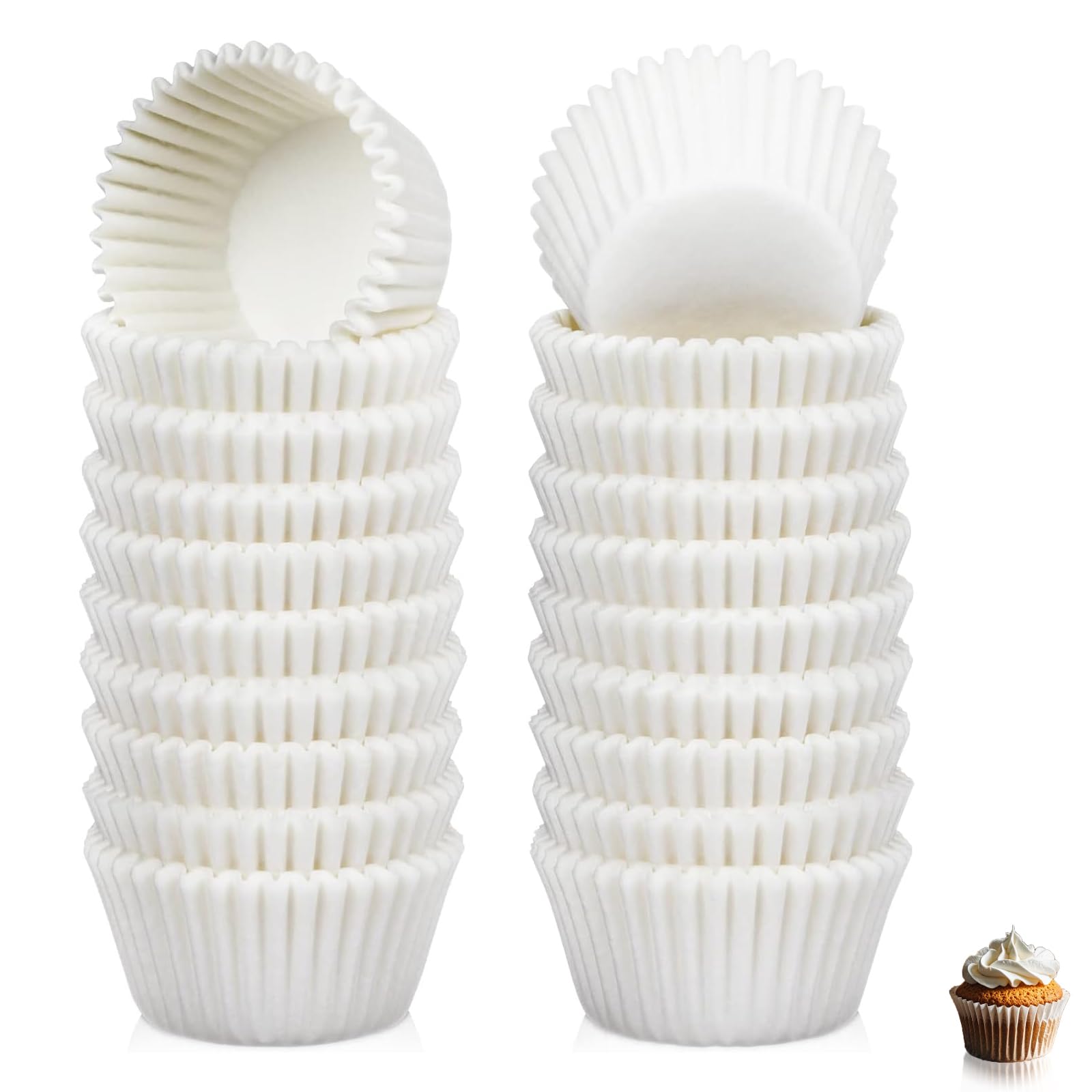 Amazon.com: Hzyxgs Natural Cupcake Liners 500 Count,Non-stick Mini ...