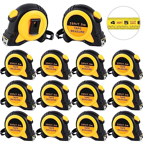 Amazon.com: Kanayu 12 Pcs Tape Measure Bulk 25ft Retractable Easy Read ...