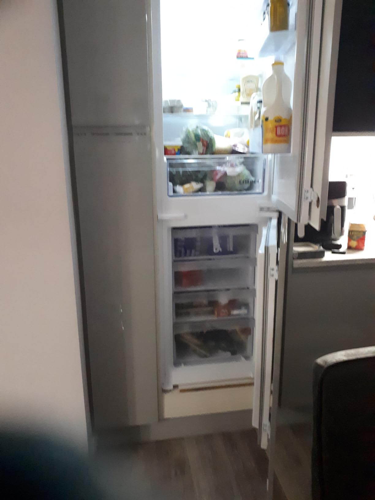 Beko BCFD450 Integrated Combi Fridge Freezer : Amazon.co.uk: Large ...
