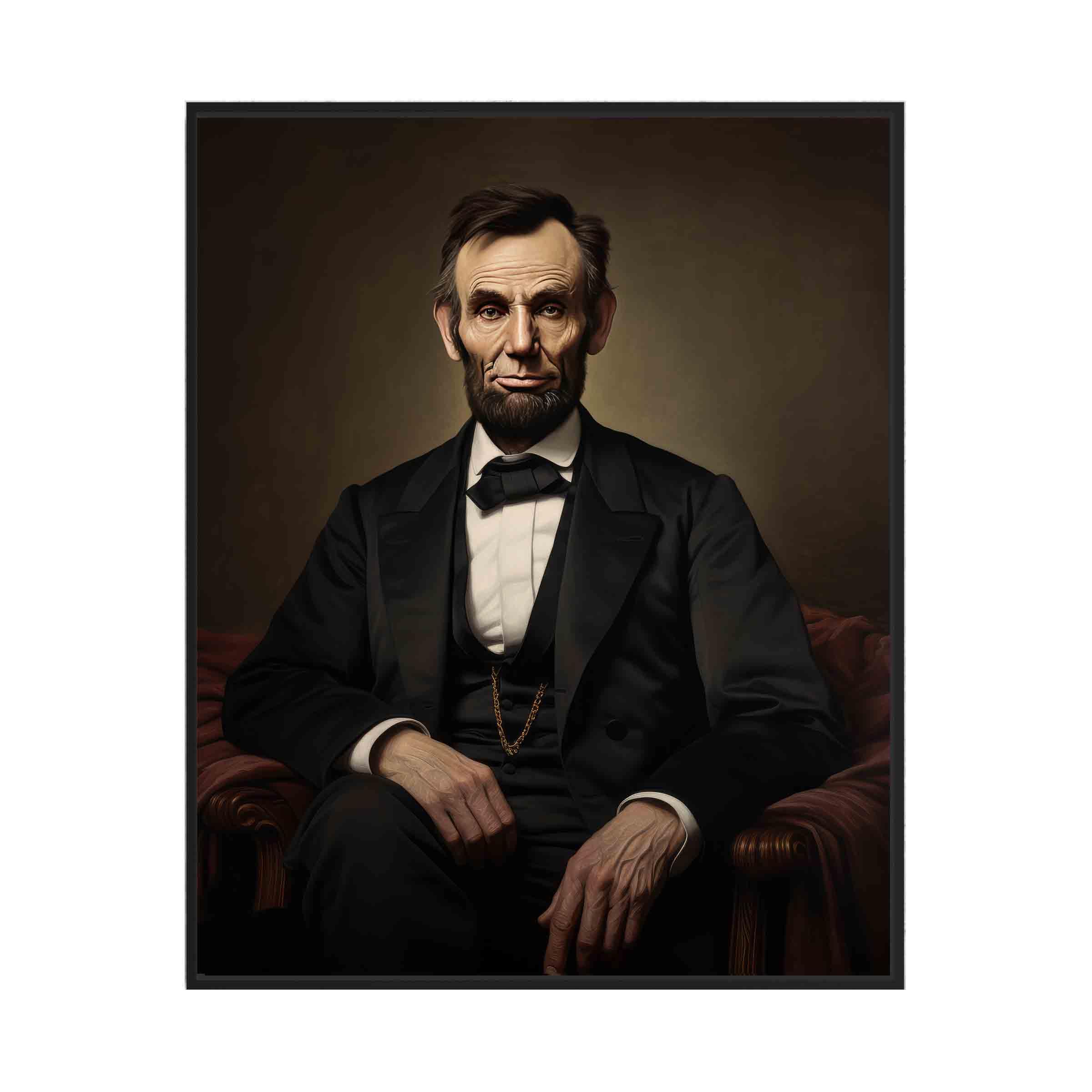 Amazon.com: Abraham Lincoln Art Print Poster, Official Presidential ...