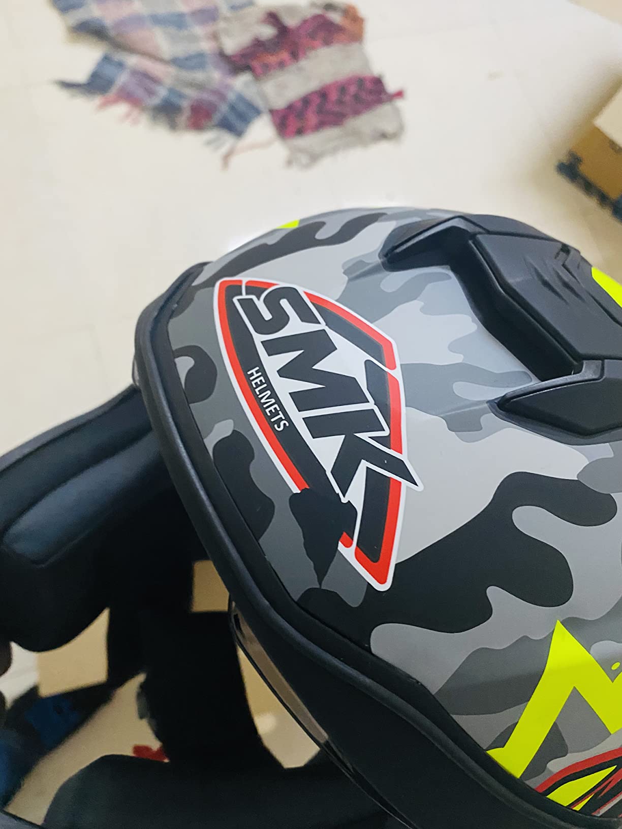 SMK Twister Attack Full Face Helmet With Pinlock Fitted Clear Visor ...