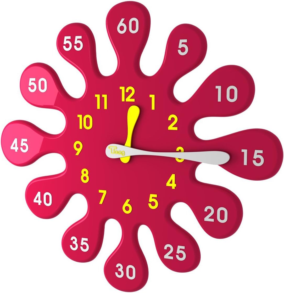 Amazon.com: Tong Dedesign Water Drop Clock - Magenta - Anyone Can Read ...
