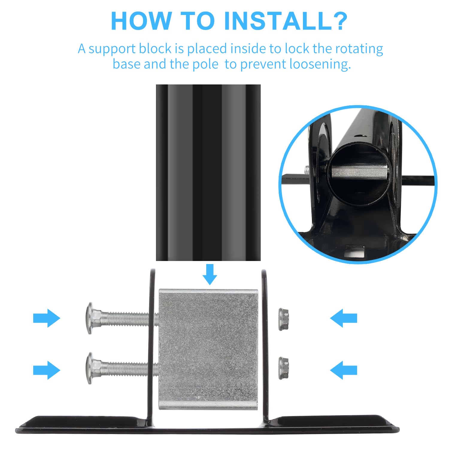 Snapklik.com : 15" Antenna Pipe Mount For Starlink Pivot Mount,Starlink ...