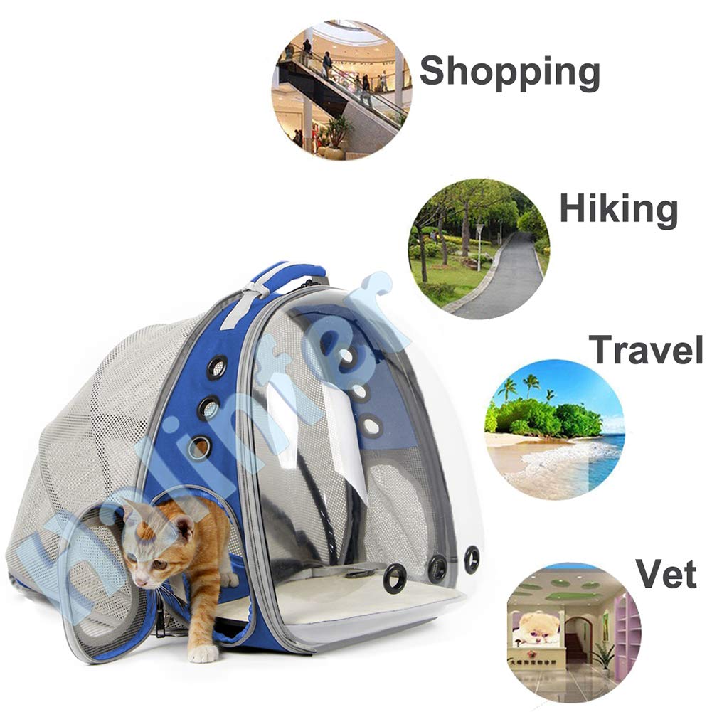 Snapklik.com : Back Expandable Clear Cat Backpack Carrier, Fit Up To 12 ...