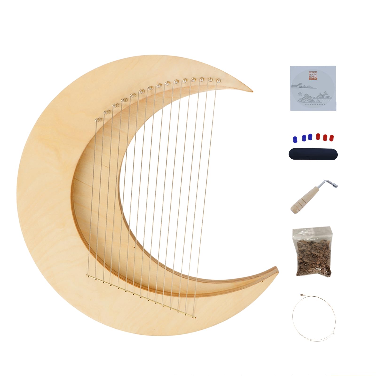 Snapklik.com : ExGizmo Lyre Harp,15 Metal Strings Lyra Harp,Moon Design ...